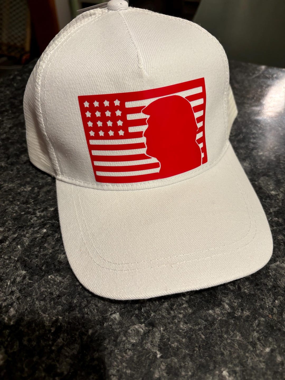 Trump Trucker Hat | Hand Made Hats | Trump | White and Red | - Etsy