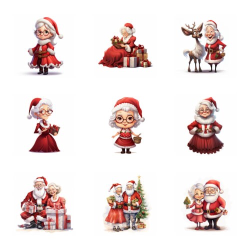 Mr & Mrs Claus Clipart Christmas Clip Art Cute Christmas Images for ...