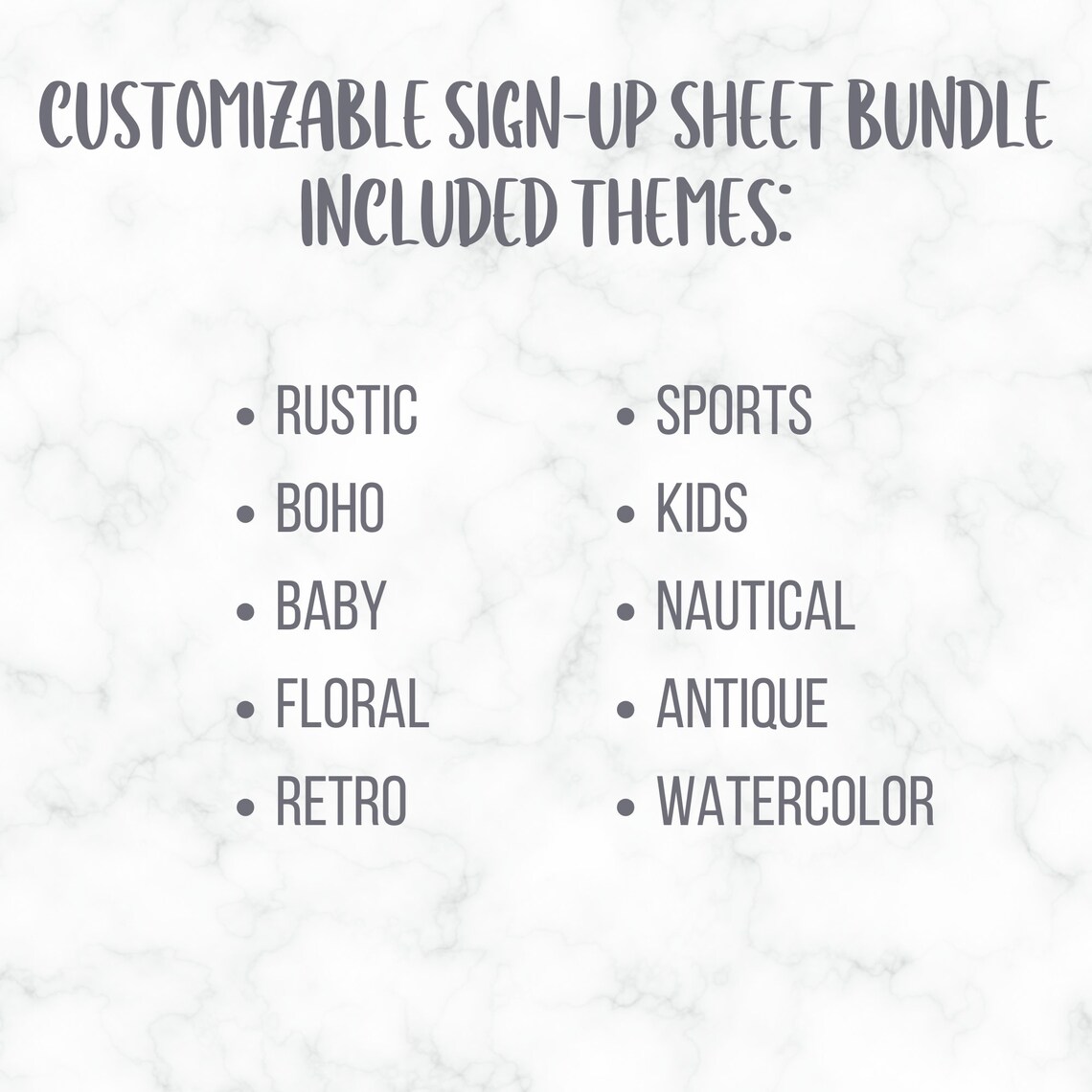 Editable Sign up Sheet Template Editable Template Printable Sign up ...