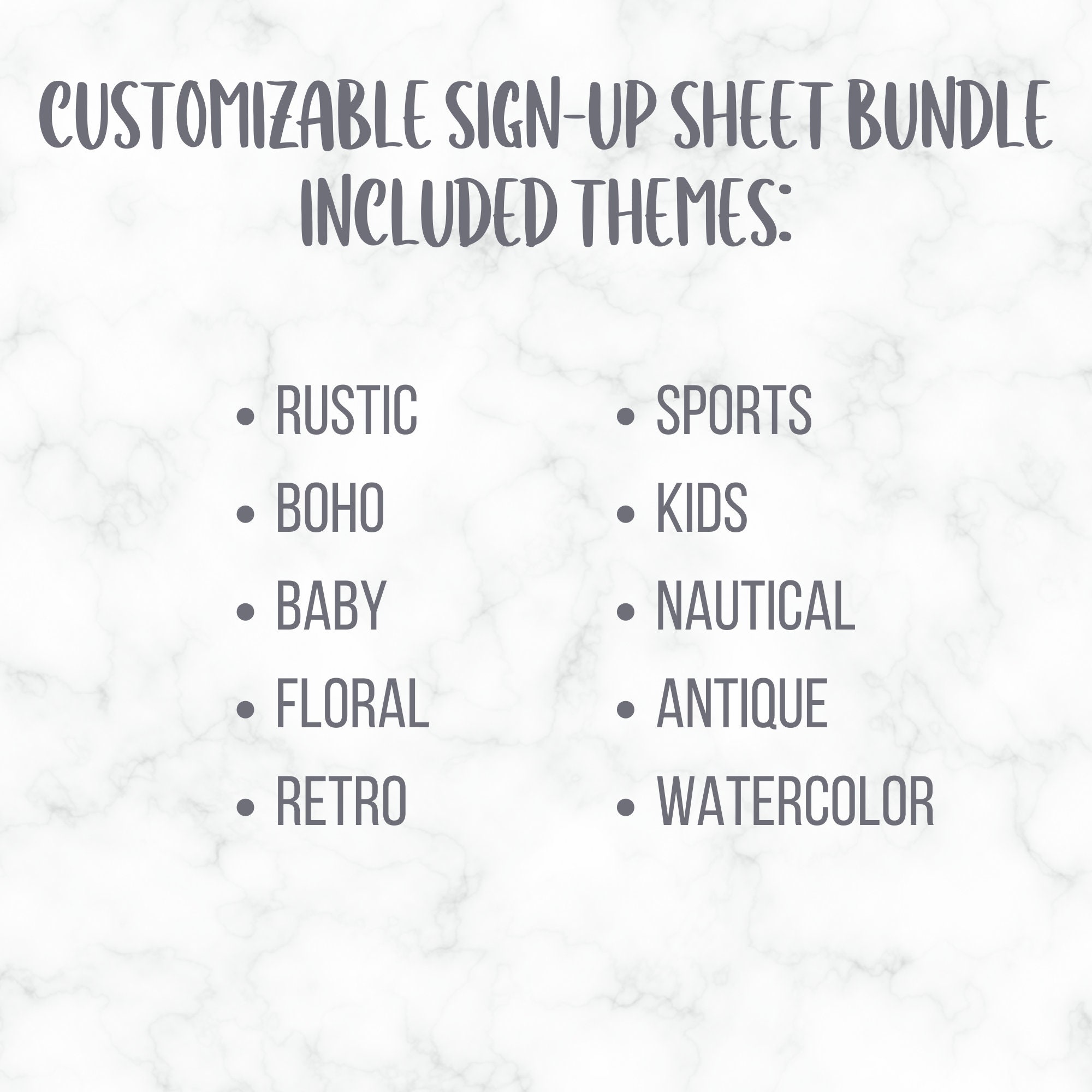 Editable Sign up Sheet Template Editable Template Printable Sign up ...