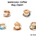 Watercolor Coffee Mug Clipart for Scrapbooks, Websites and Card Making ...