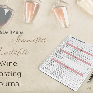 Printable Journal Wine Tasting Journal Printable Digital - Etsy