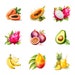 Watercolor Tropical Fruit Clipart Bundle Pineapple Png - Etsy