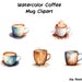 Watercolor Coffee Mug Clipart for Scrapbooks, Websites and Card Making ...