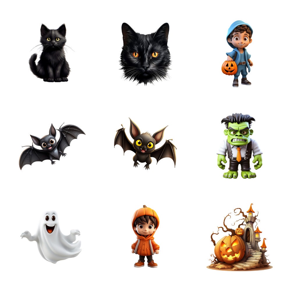 3D Halloween Clipart 3D Clipart 3D Halloween Images Clipart Bundle ...