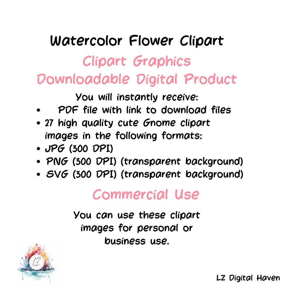Watercolor Flower Clipart Bundle Wedding Clipart Floral - Etsy