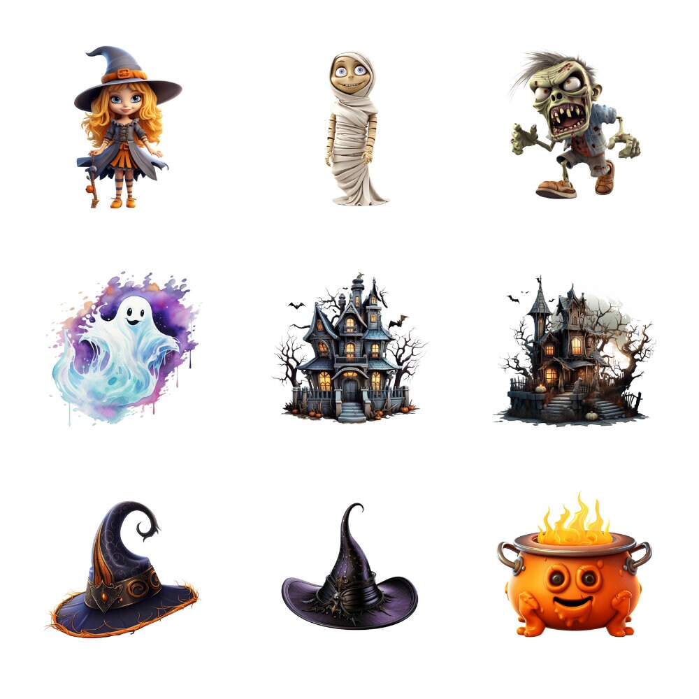 3D Halloween Clipart 3D Clipart 3D Halloween Images Clipart Bundle ...