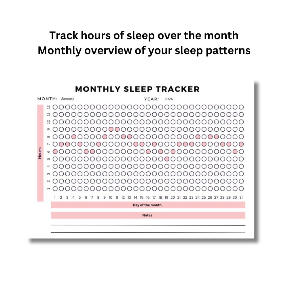 Sleep Log Weekly Sleep Log Monthly Sleep Tracker Sleep Journal Self ...
