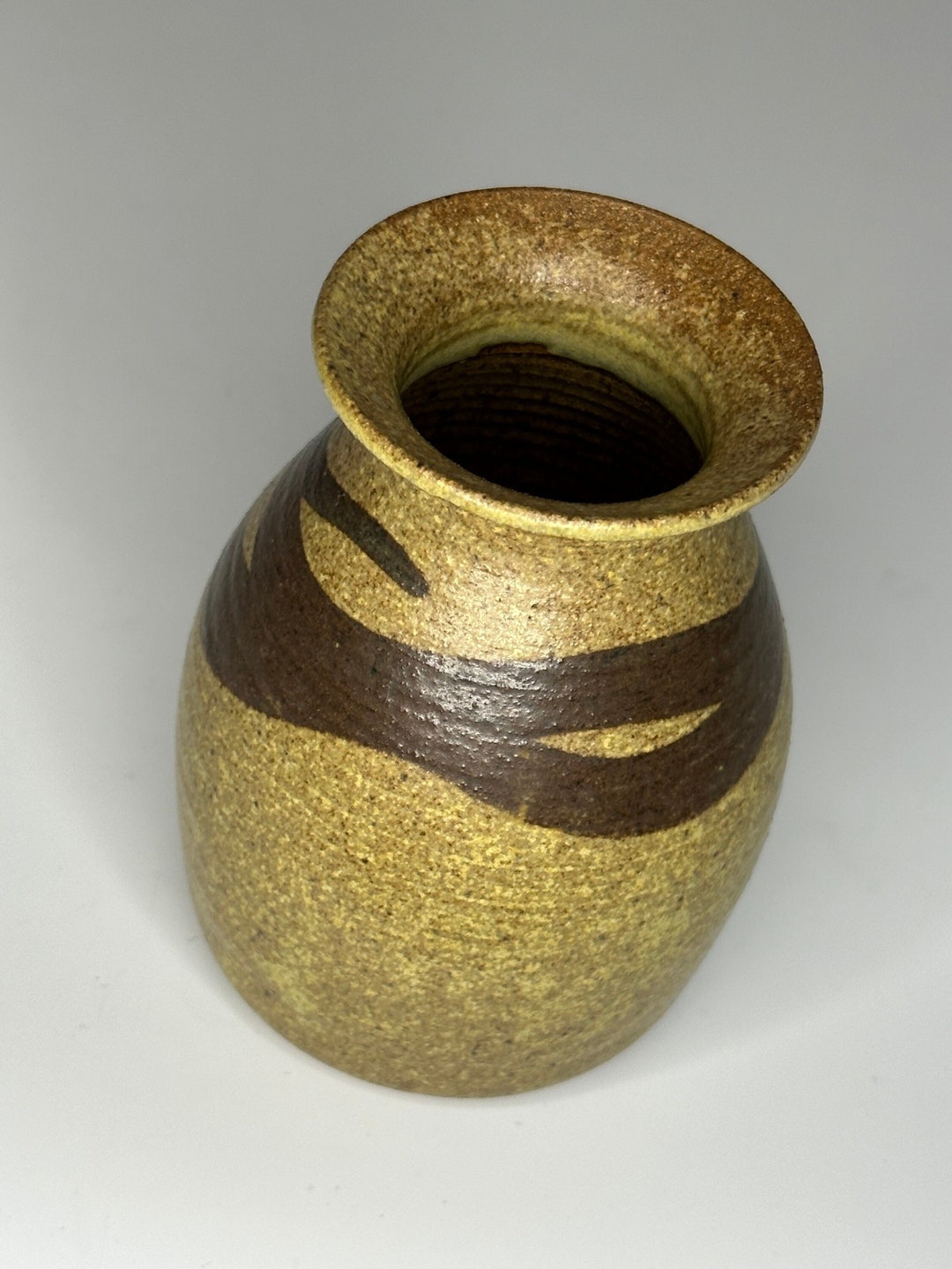 Vintage Ceramic Brown Vase POG Craft Pottery England - Etsy