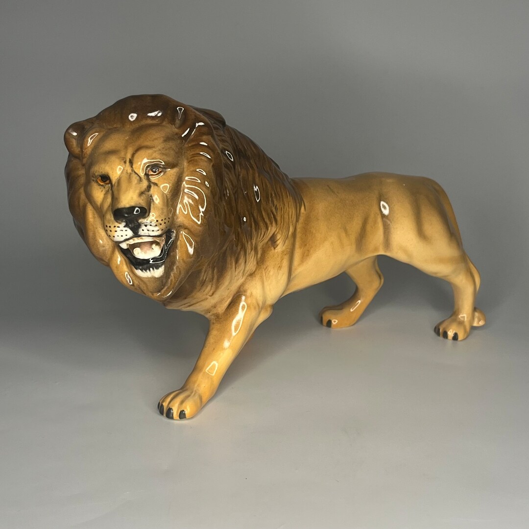 Rare Vintage Beswick England Lion Porcelain Figurine - Beswick Lion - Etsy