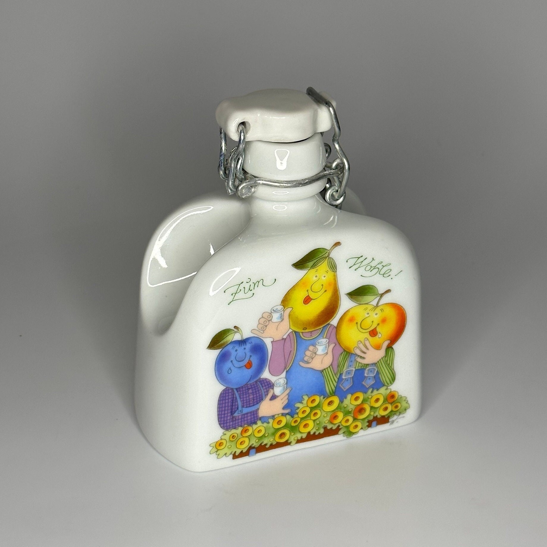 West Germany Funny Design Vintage Ceramic Flask Decanter - Etsy