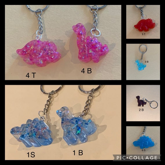 Dinosaur Keychains MULTIPLE COLORS/STYLES Triceratops - Etsy