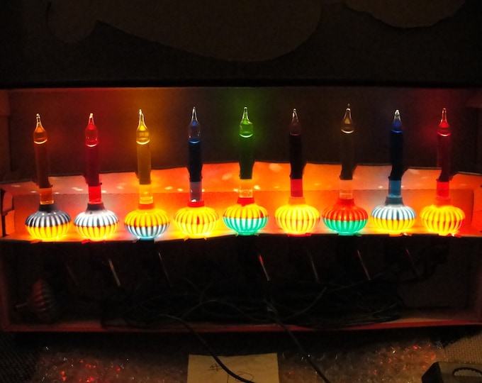 Vintage 1940s ALL Original Noma Bubble Lights Set 509 in Original Box All W/clips, W/rare & HTF ...