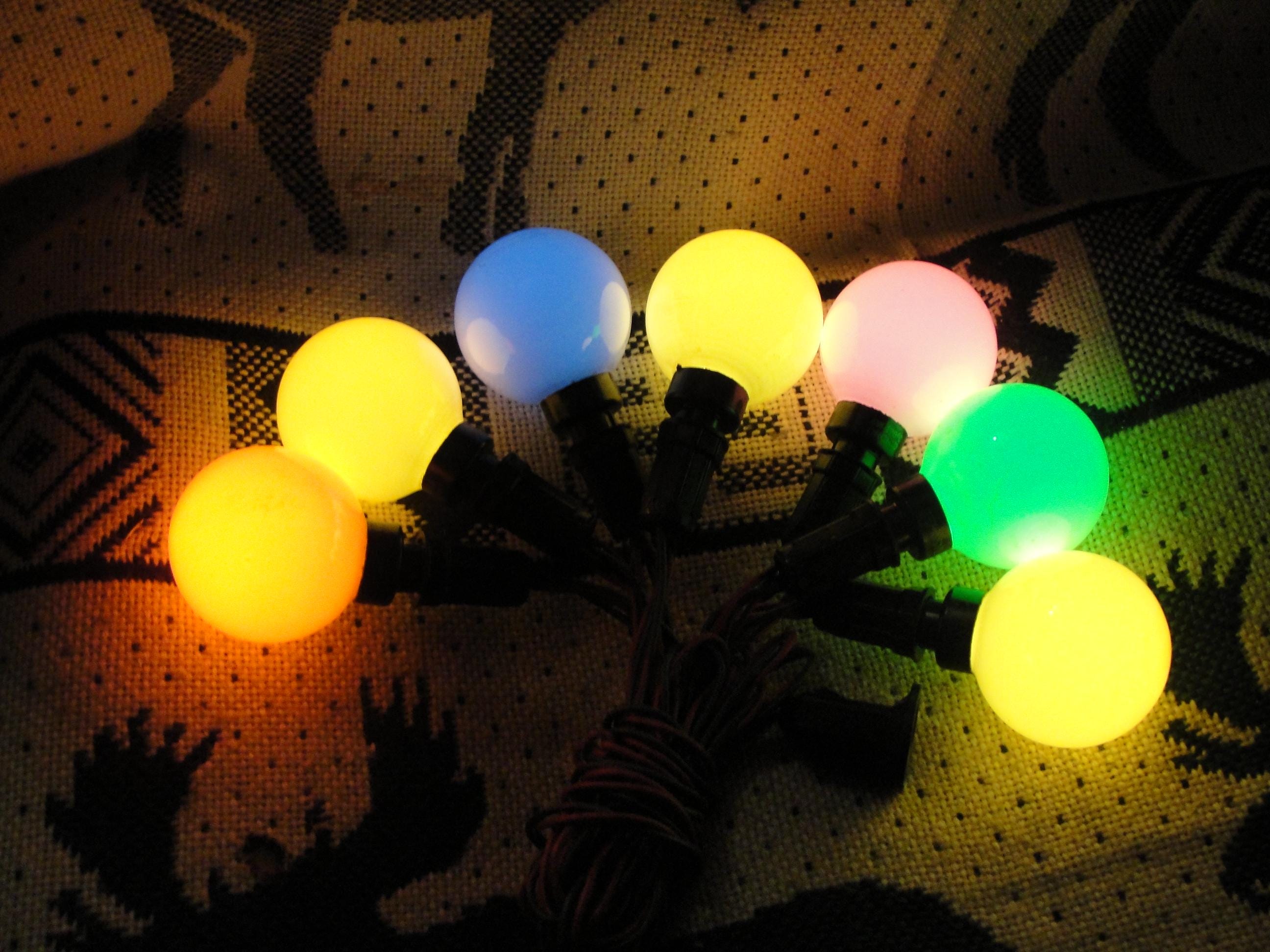 Vintage, RARE Royal Fluorescent Tree Set of 7 W/sylvania Round Lamps ...