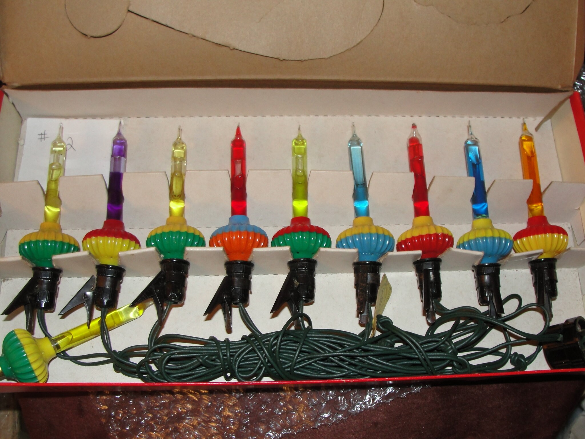 Bubbles Lights 1940s Noma's in Original Box W/htf RARE Purple & Green ...