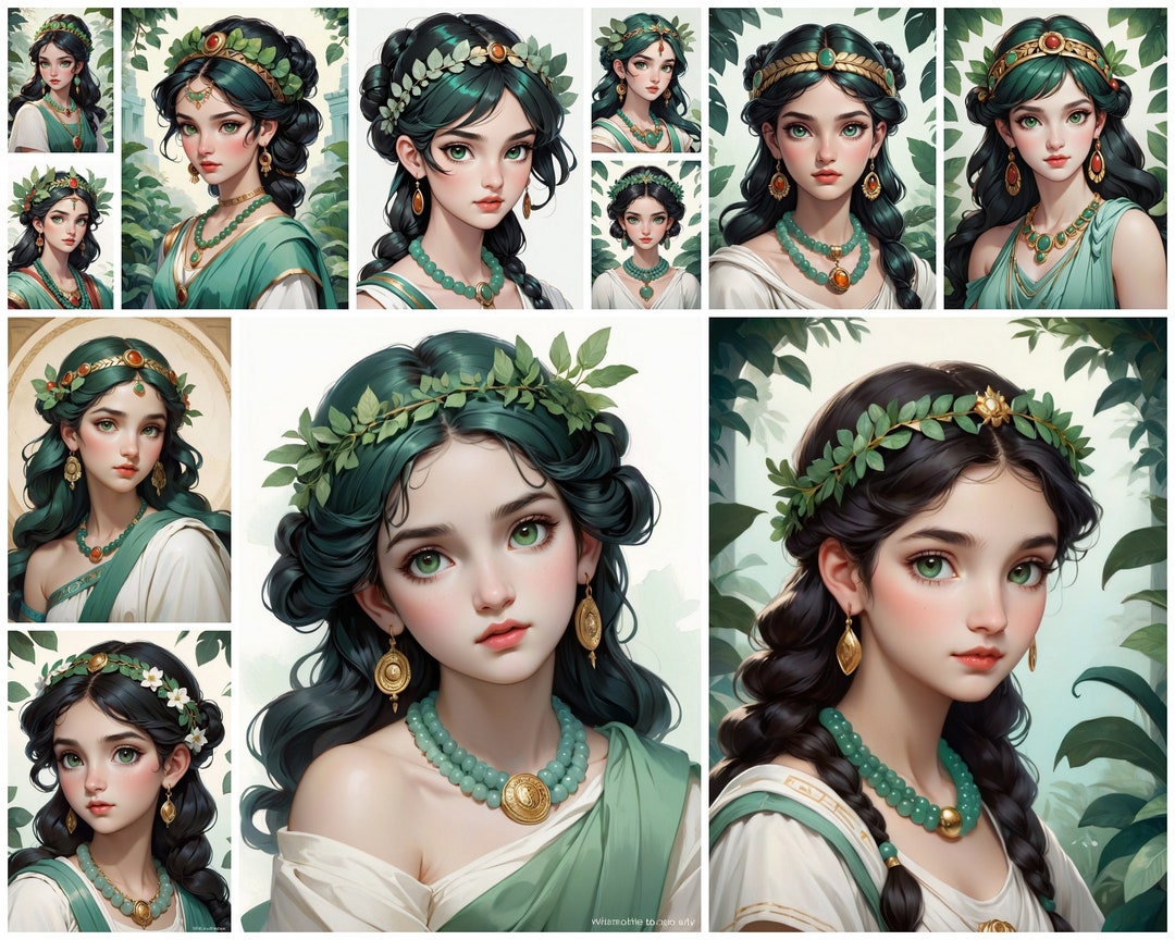 Cute Nymphs Illustration 12 Files Instant Downloads. Printable Tags ...