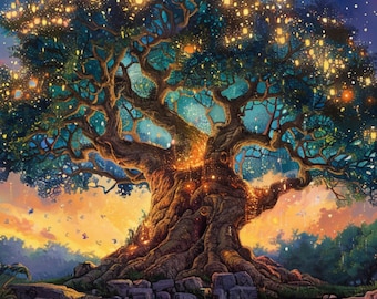The Tree of Life at Night Animal Kingdom Photo Prints and Canvas Wraps ...