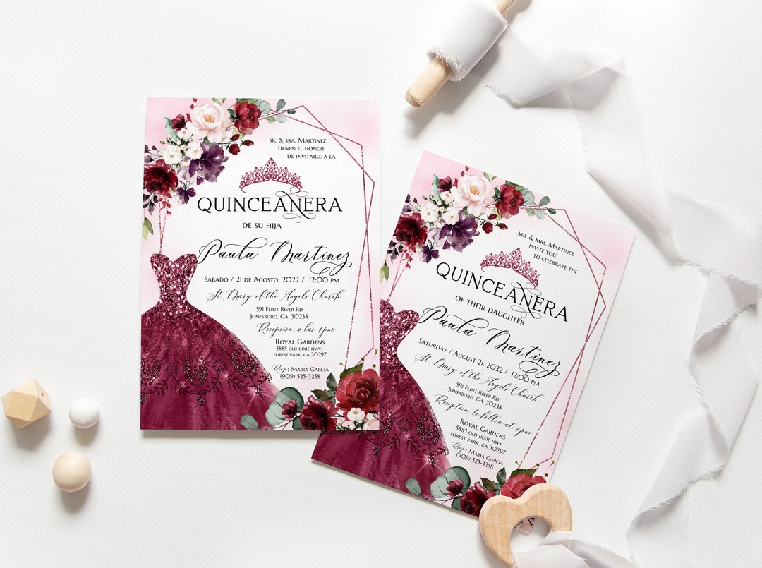 15 Birthday Invitations Quince Invitation Quince Anos - Etsy
