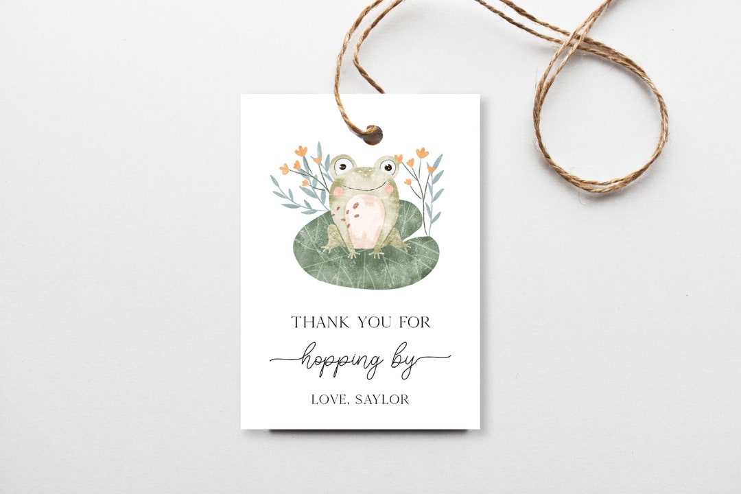 Frog Birthday Party Favor Tag Template, Frog Birthday Party Thank You ...