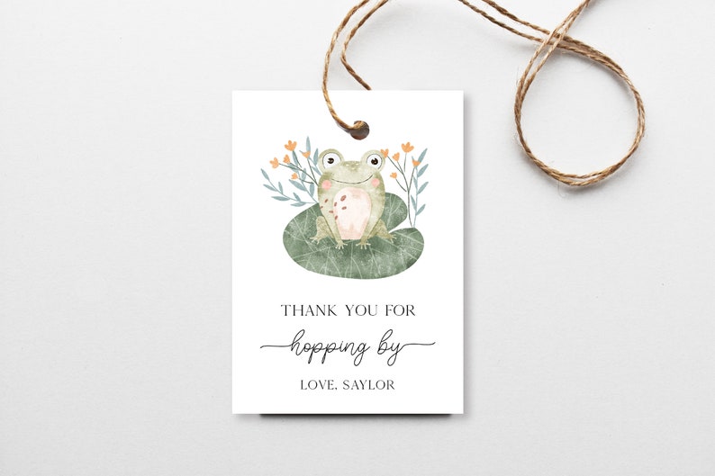 Frog Birthday Party Favor Tag Template, Frog Birthday Party Thank You ...