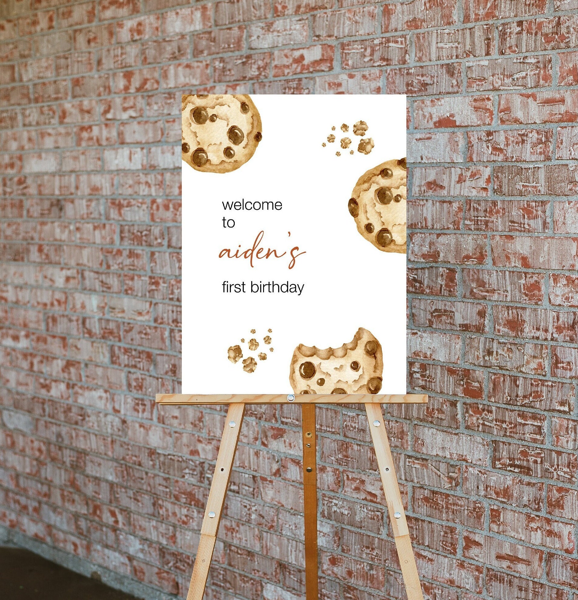 Minimalistic Milk and Cookies Birthday Party Welcome Sign, INSTANT ...