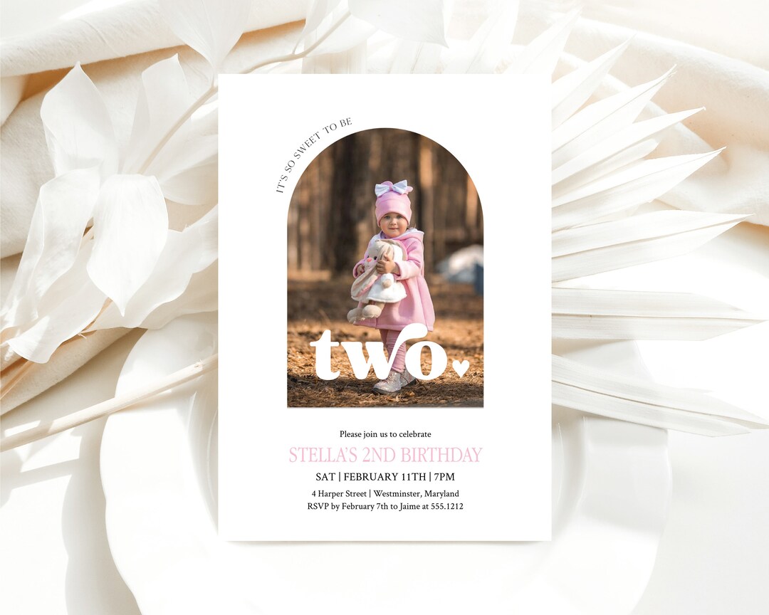 Second Birthday Invitation 2nd Birthday Party Invite Boho Two Year Old ...