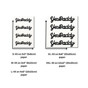 Yes Daddy Temporary Tattoos set of 4 Gift for Her/him - Etsy