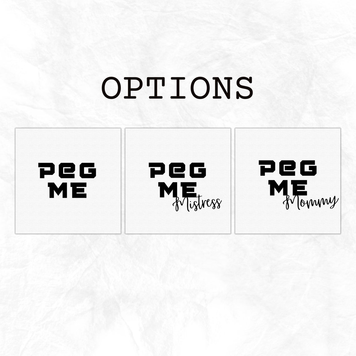 Peg Me Temporary Tattoos set of 4 Gift for Her/him - Etsy