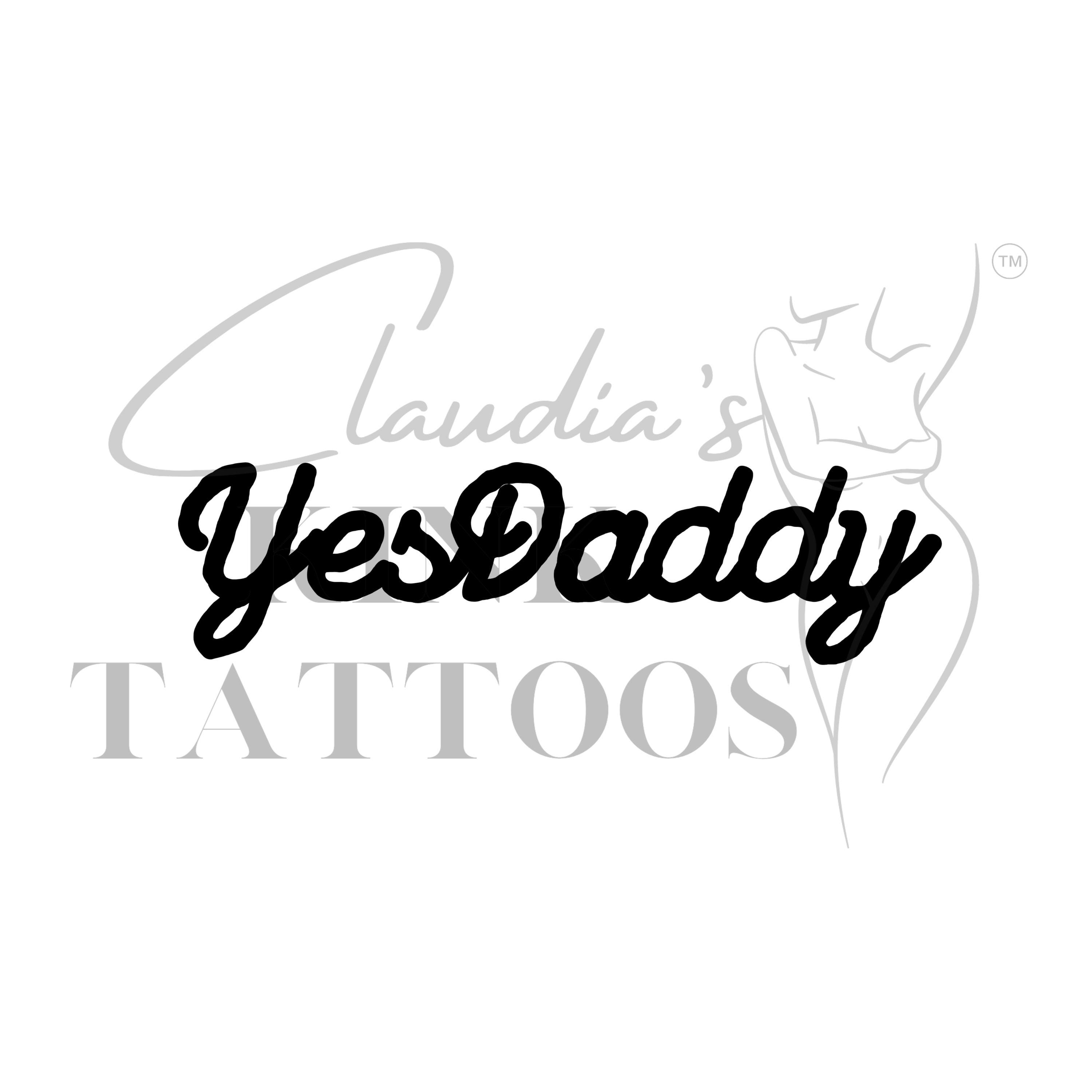 Yes Daddy Temporary Tattoos (set of 4) Gift for Her/him - Etsy