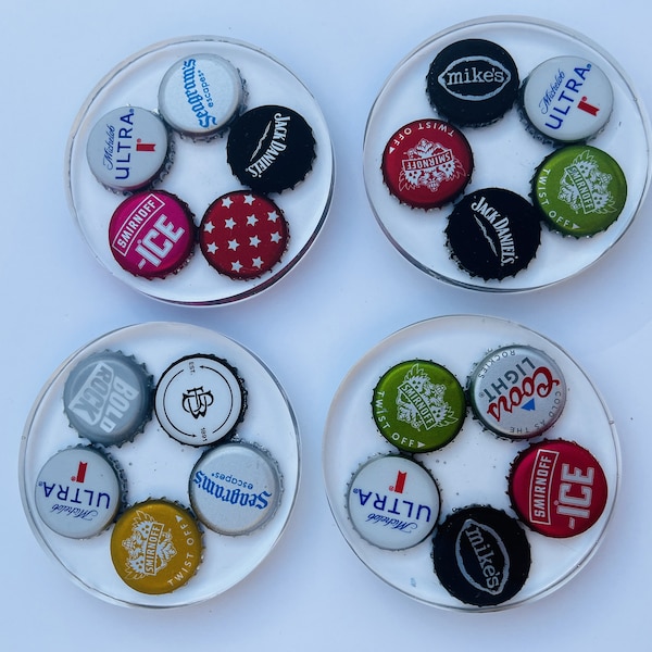 Bottle Caps Resin Coasters - Etsy