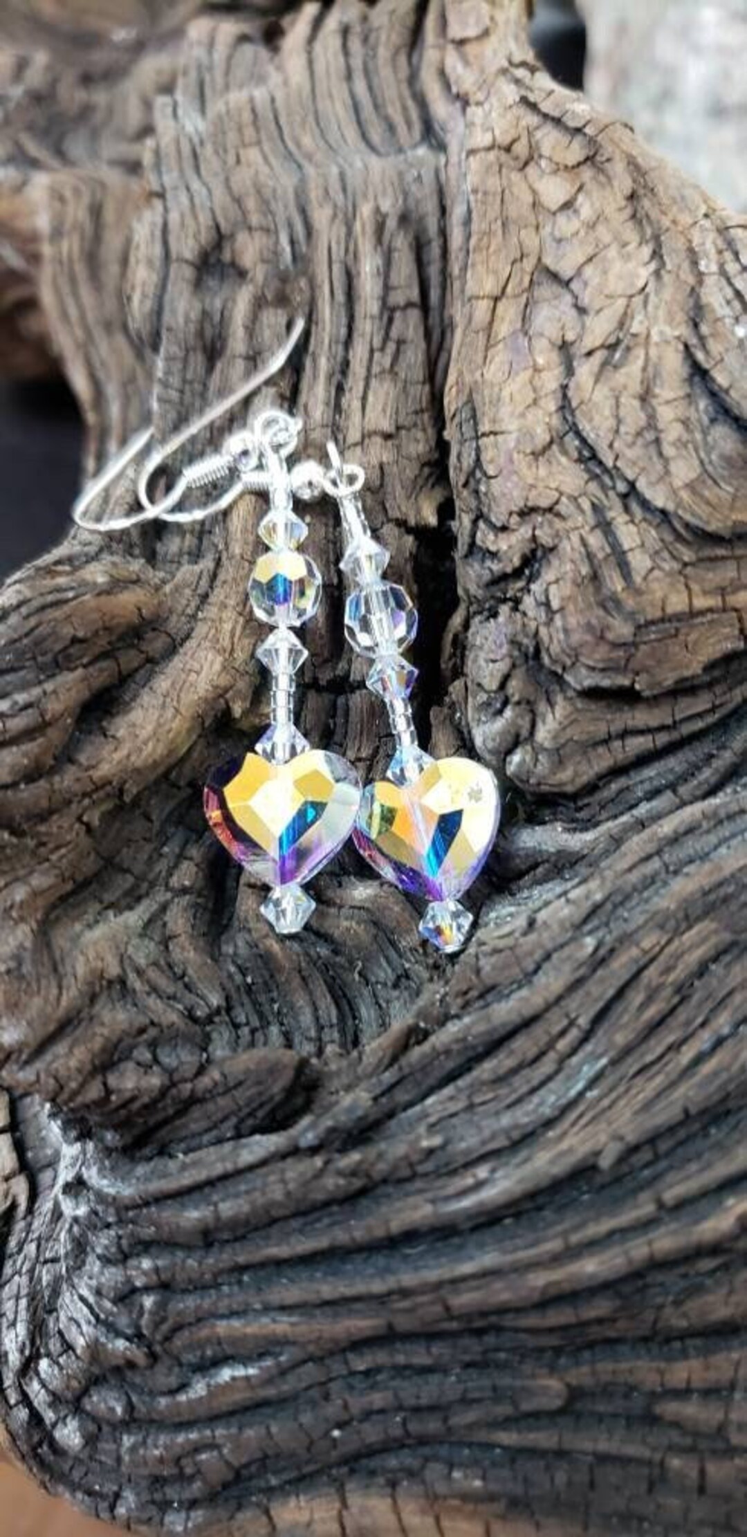 Crystal Heart Earring, Swarovski Crystal, Valentine Gift for Wife ...