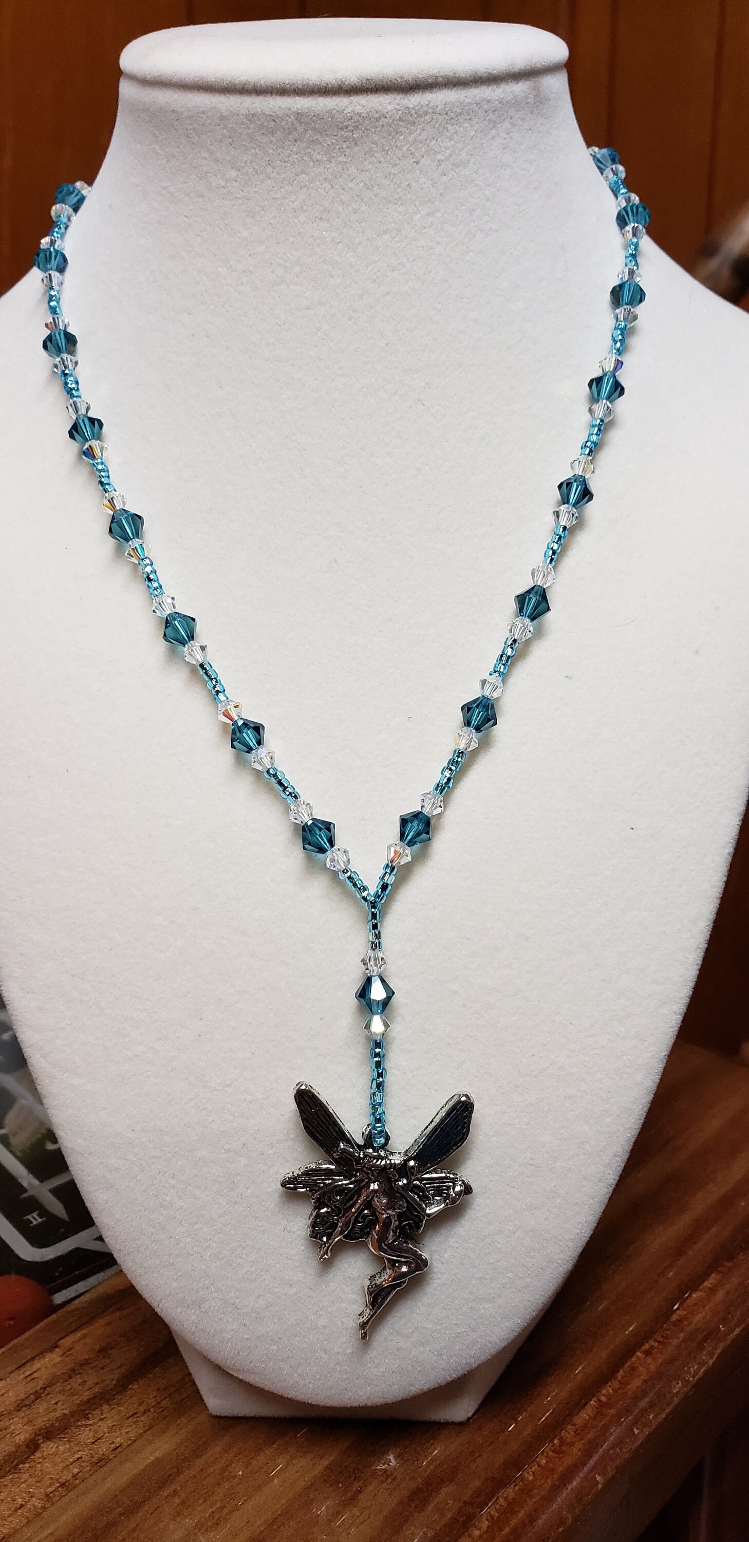 Whimsical Crystal Fairy Necklace, Crystal Y Necklace - Etsy