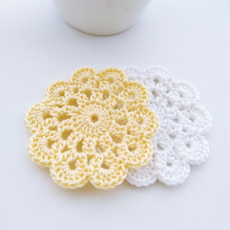 Crochet Flower Coaster Pattern - Etsy