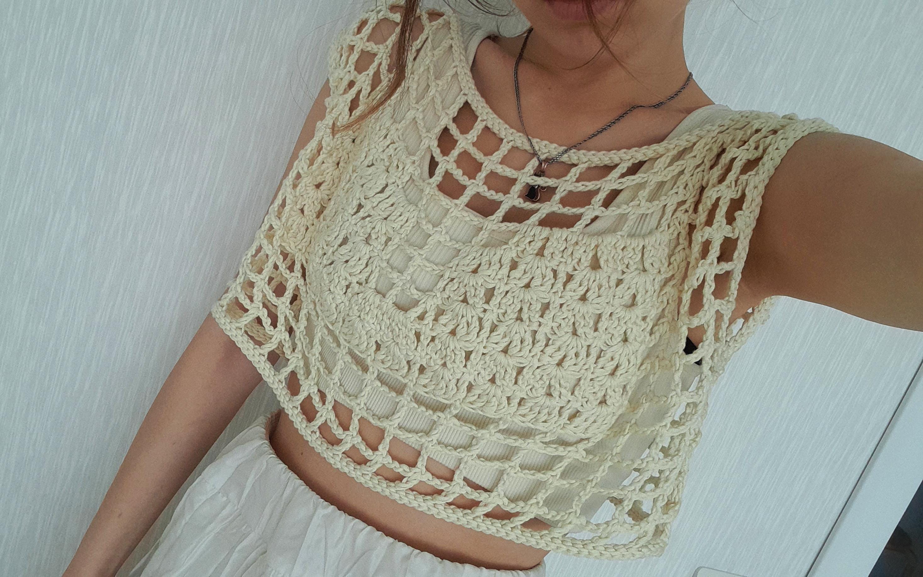 Mesh Top Crochet Pattern, Easy Crop Top Design (digital Download) - Etsy