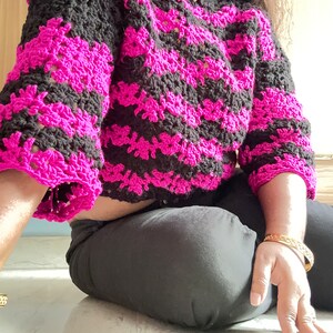 Crochet Wavy Jumper Pattern, Crochet Sleeves Top - Etsy