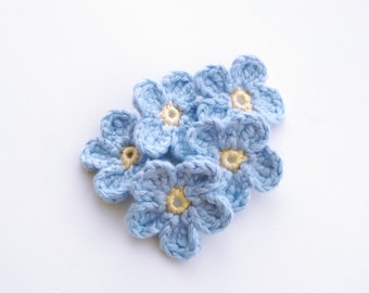 Crochet Forget-me-not Pattern Crochet Pattern for a Forget-me-not ...