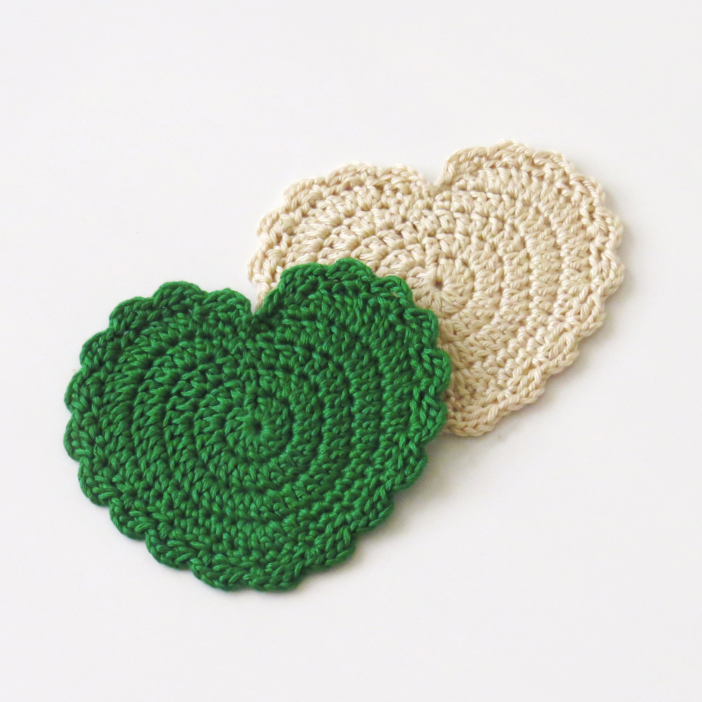 Crochet Heart Pattern, Heart Coaster Pattern - Etsy