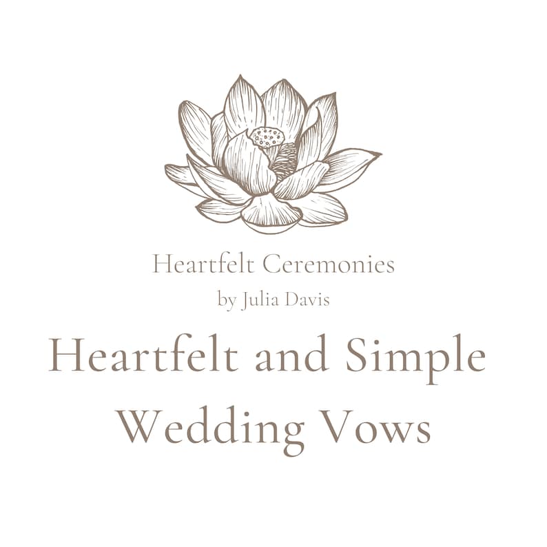 Heartfelt and Simple Wedding Vows - Etsy