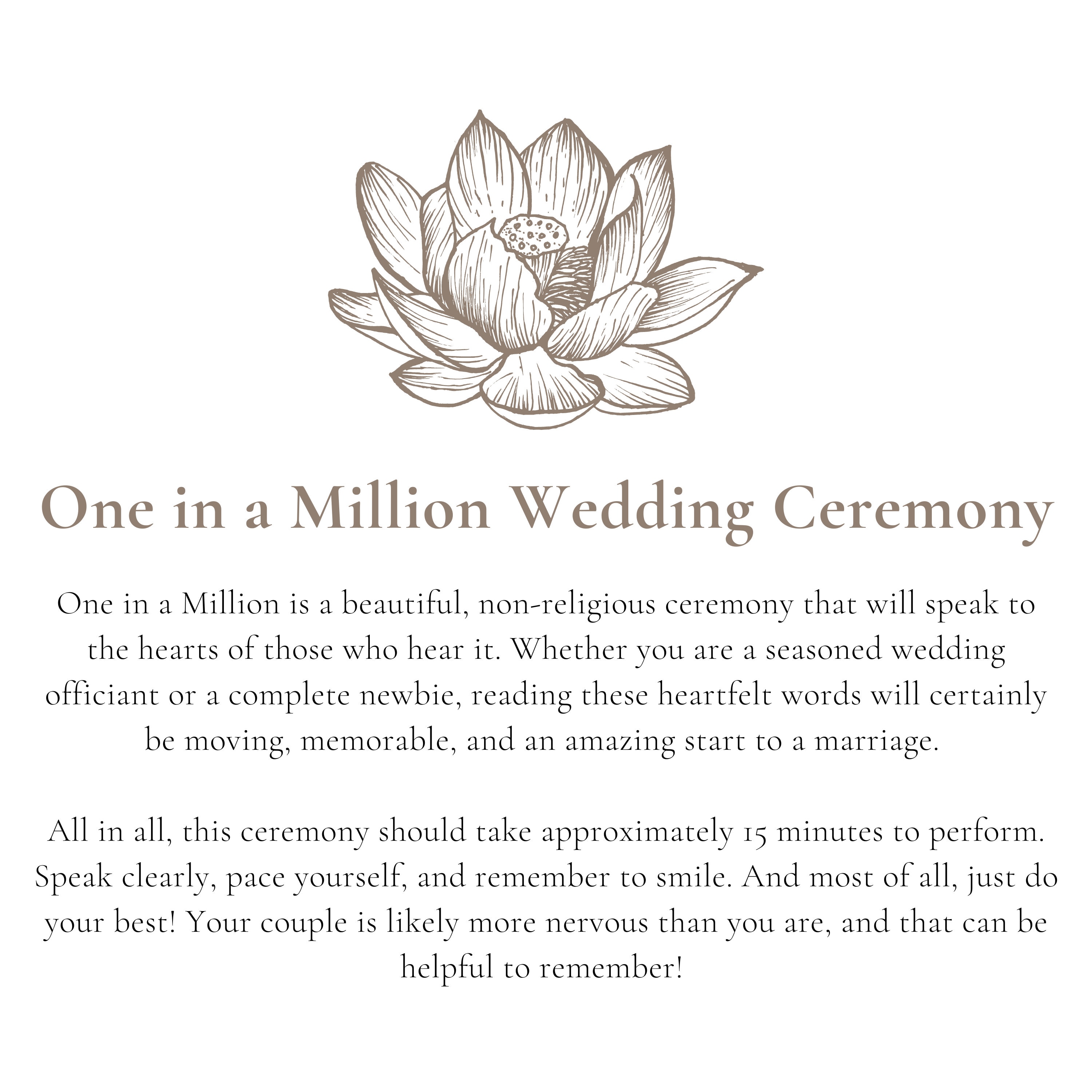 Unique & Modern Wedding Ceremony | Wedding Officiant Script - Etsy