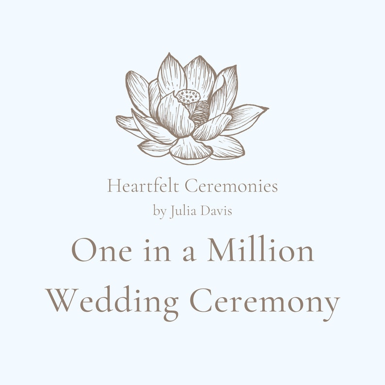 Unique & Modern Wedding Ceremony | Wedding Officiant Script - Etsy