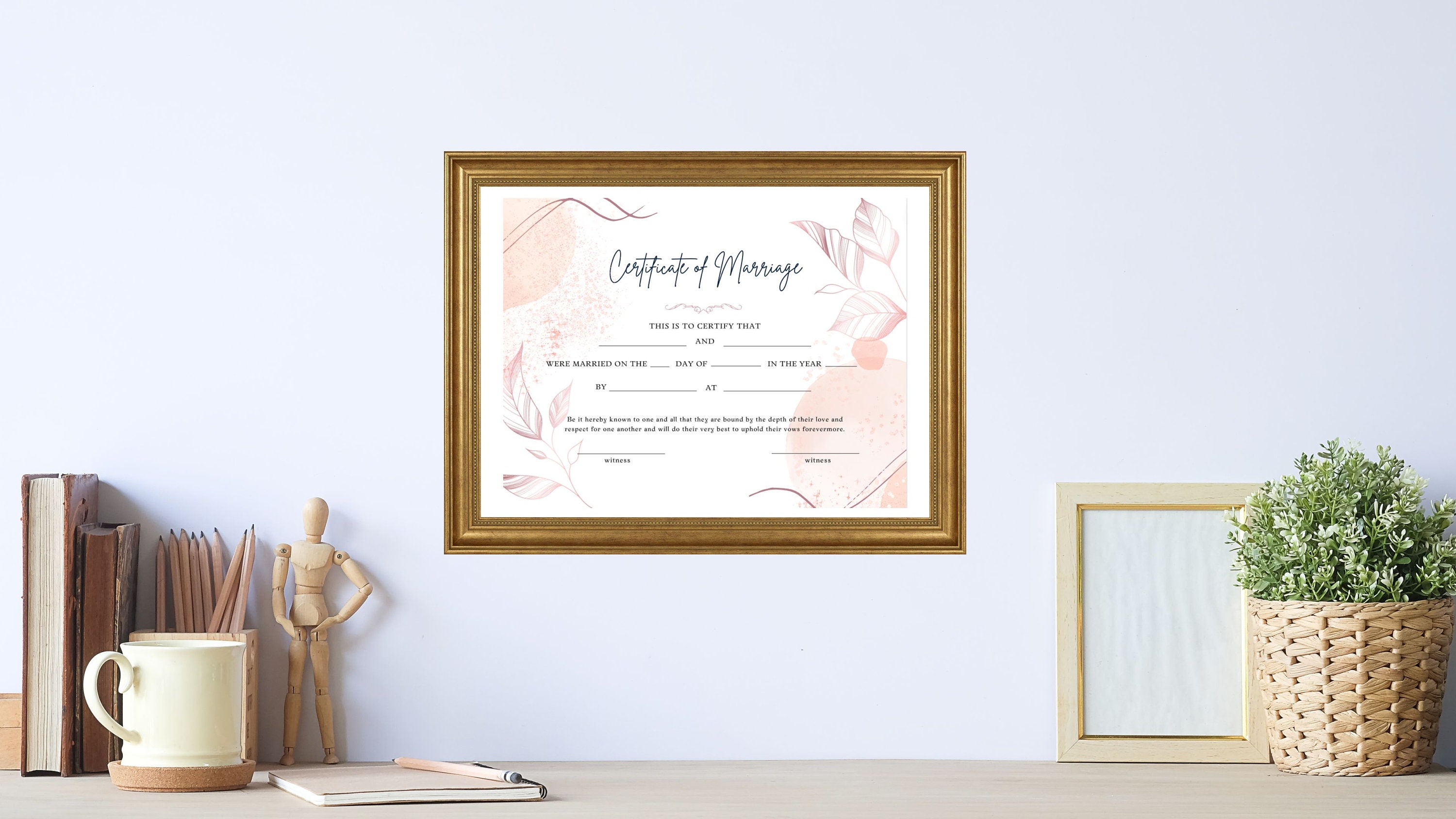 Marriage Certificate Keepsake - Etsy