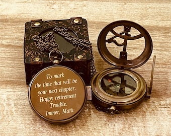 Compass Retirement Gift - Etsy