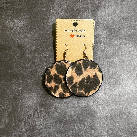 Cheetah Earrings Cheetah Print Cheetah Print Earrings - Etsy