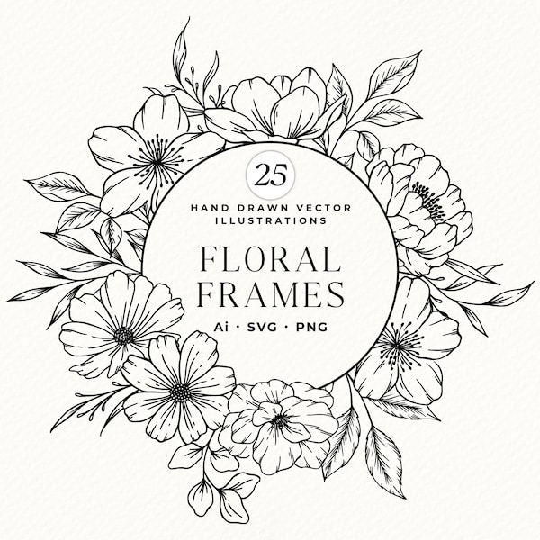 Picture Frame Art Vector - Etsy