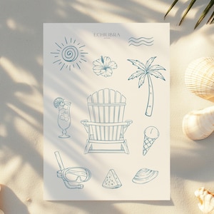 Coastal Summer SVG Bundle: Nautical Clipart, Beach Ocean Icons (digital ...
