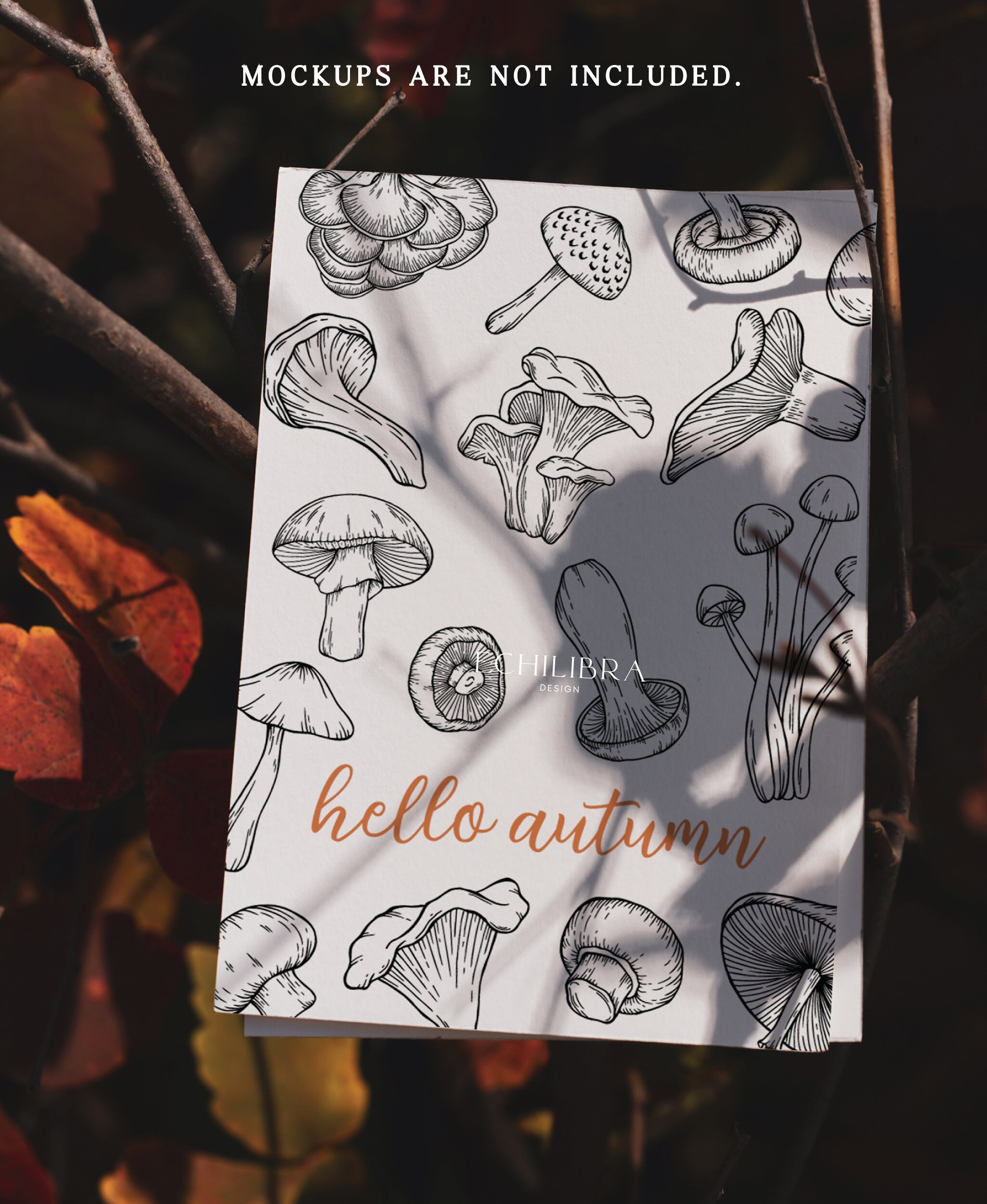 70 Hand Drawn Mushroom Illustrations, Vector Art, Botanical Clipart (AI ...