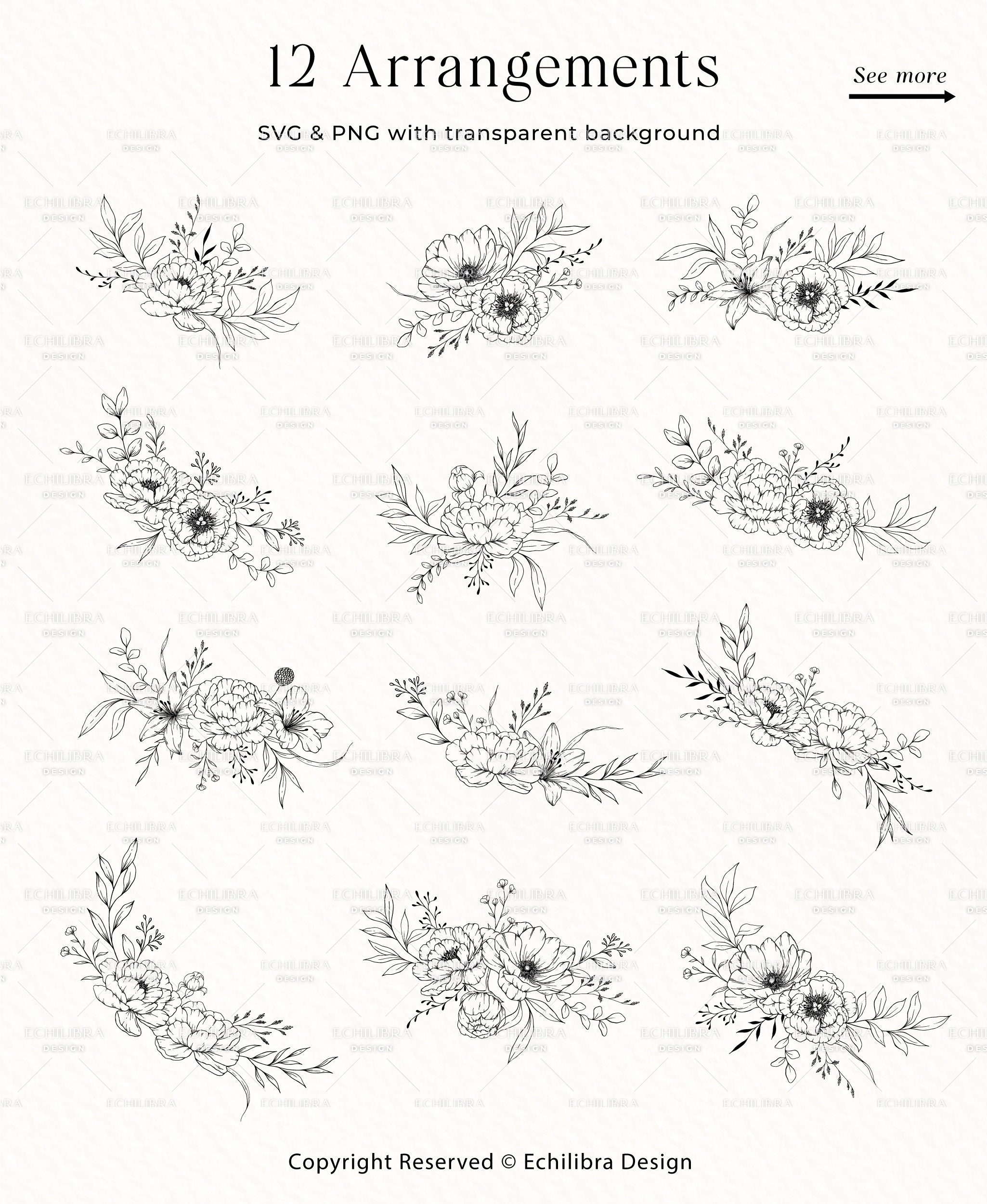 Peony Fine Line Artwork Garden Flowers Botanical Line Art - Etsy Australia