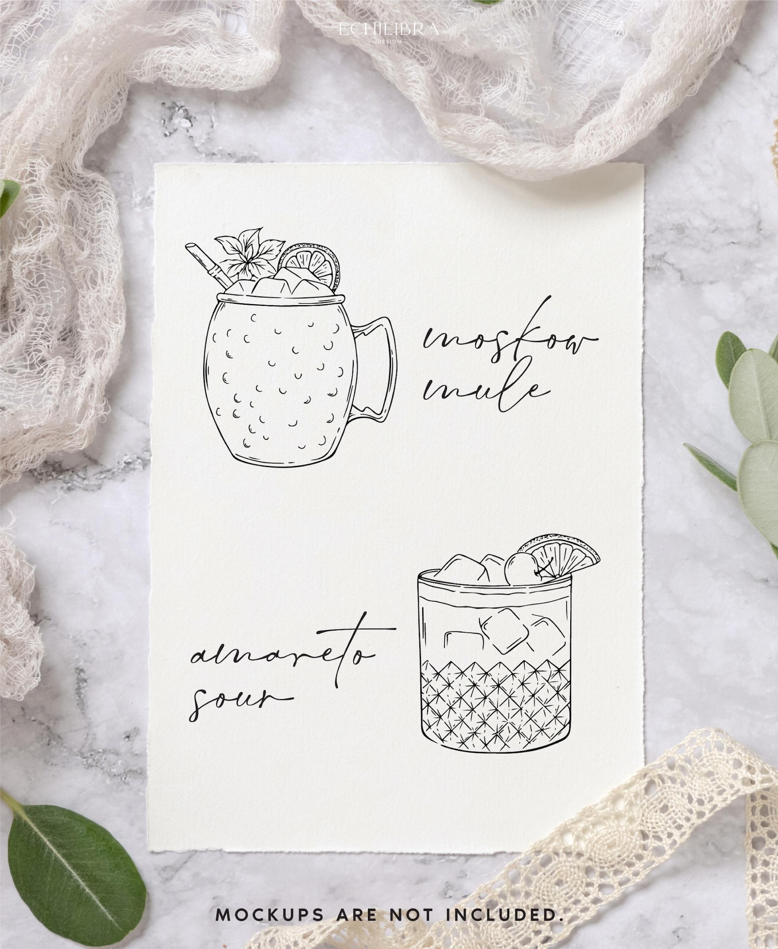 Cocktail Procreate Brush Stamps, Wedding Drink Illustrations (digital ...