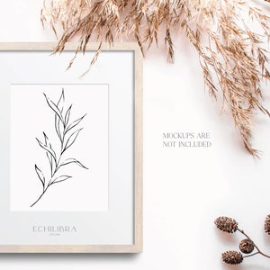 Botanical Line Art, Minimalistic Line Flowers, Botanical Line Art ...