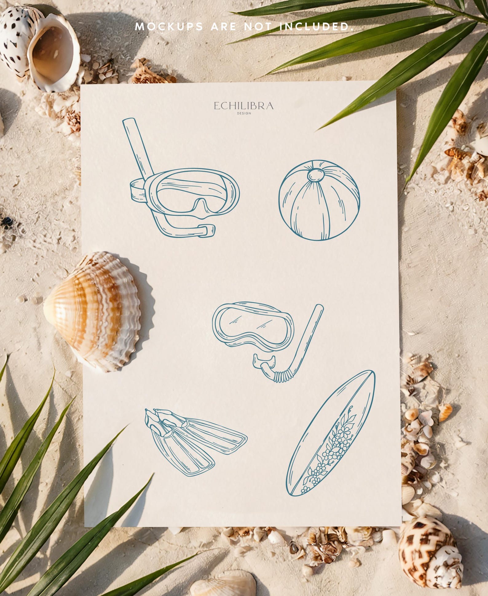 Coastal Summer SVG Bundle: Nautical Clipart, Beach Ocean Icons (digital ...